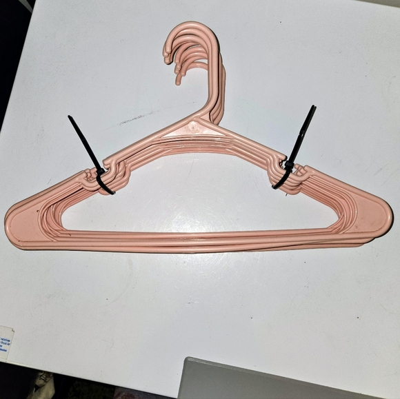 unknown | Storage & Organization | Set Of 2 Peach Plastic Hangers ...
